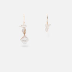 Zara | Jewelry | Nwt Zara Natural Pearl Shell Stone Earrings | Poshmark